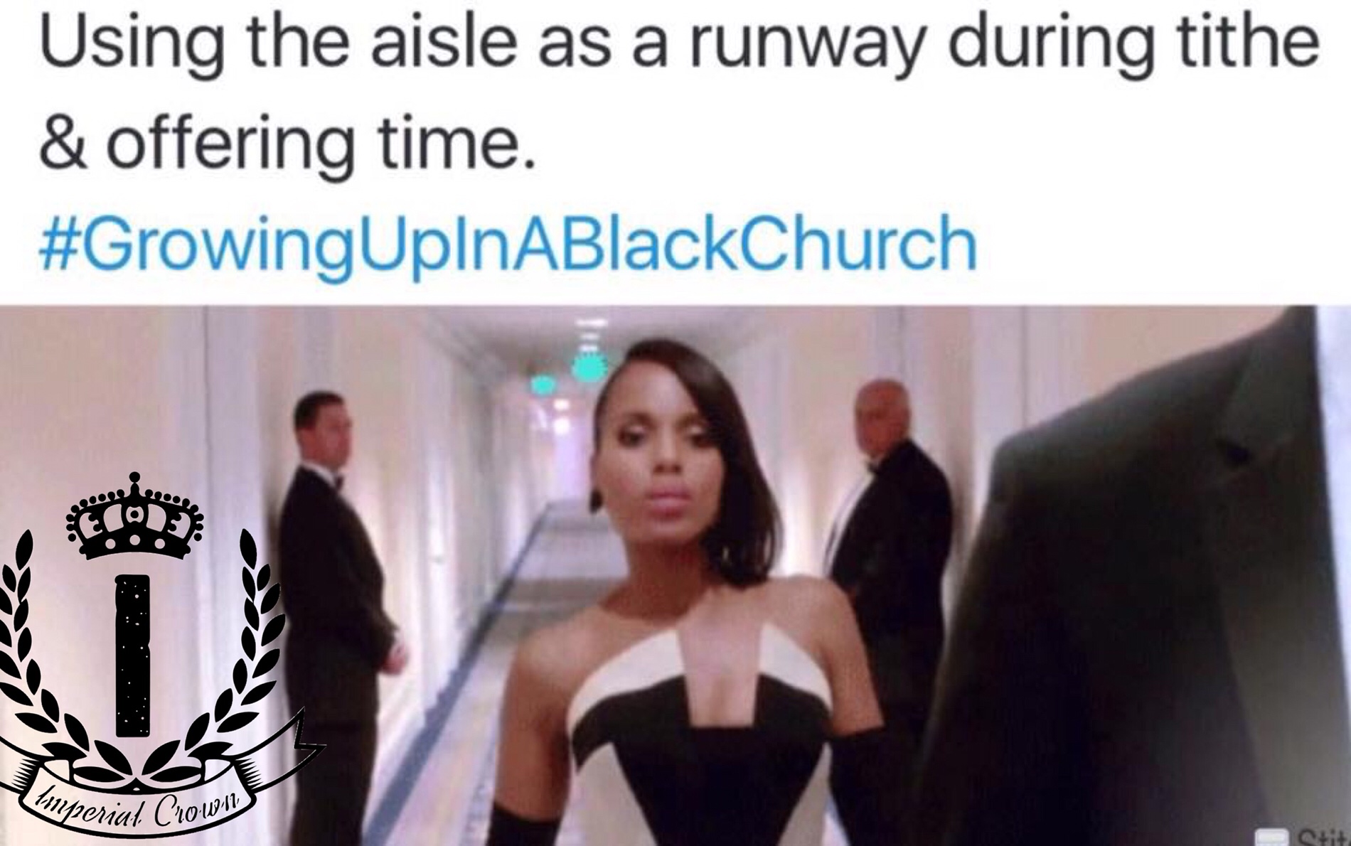Using the aisle as a runway during tithe & offering time - Imperialcrwn.com